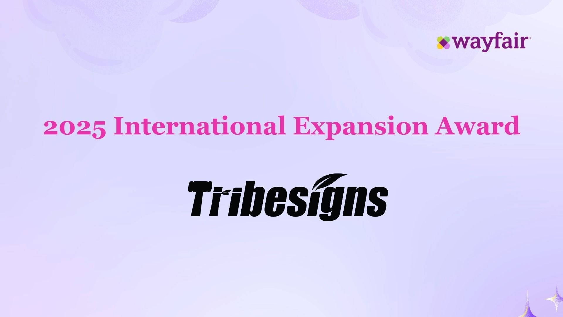 Tribesigns Wins “2025 Wayfair International Expansion Award”-Tribesigns