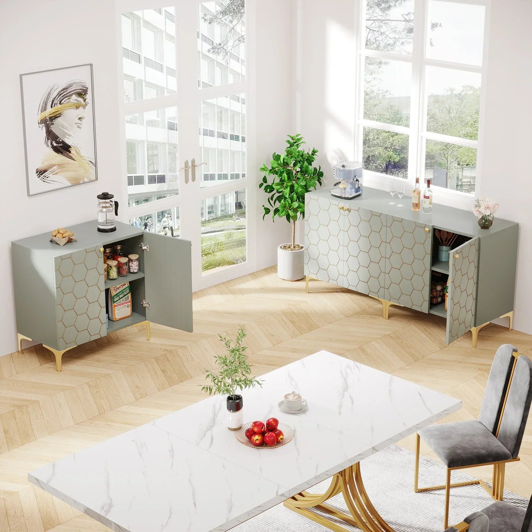 What is the Difference Between a Sideboard and a Console Table?-Tribesigns