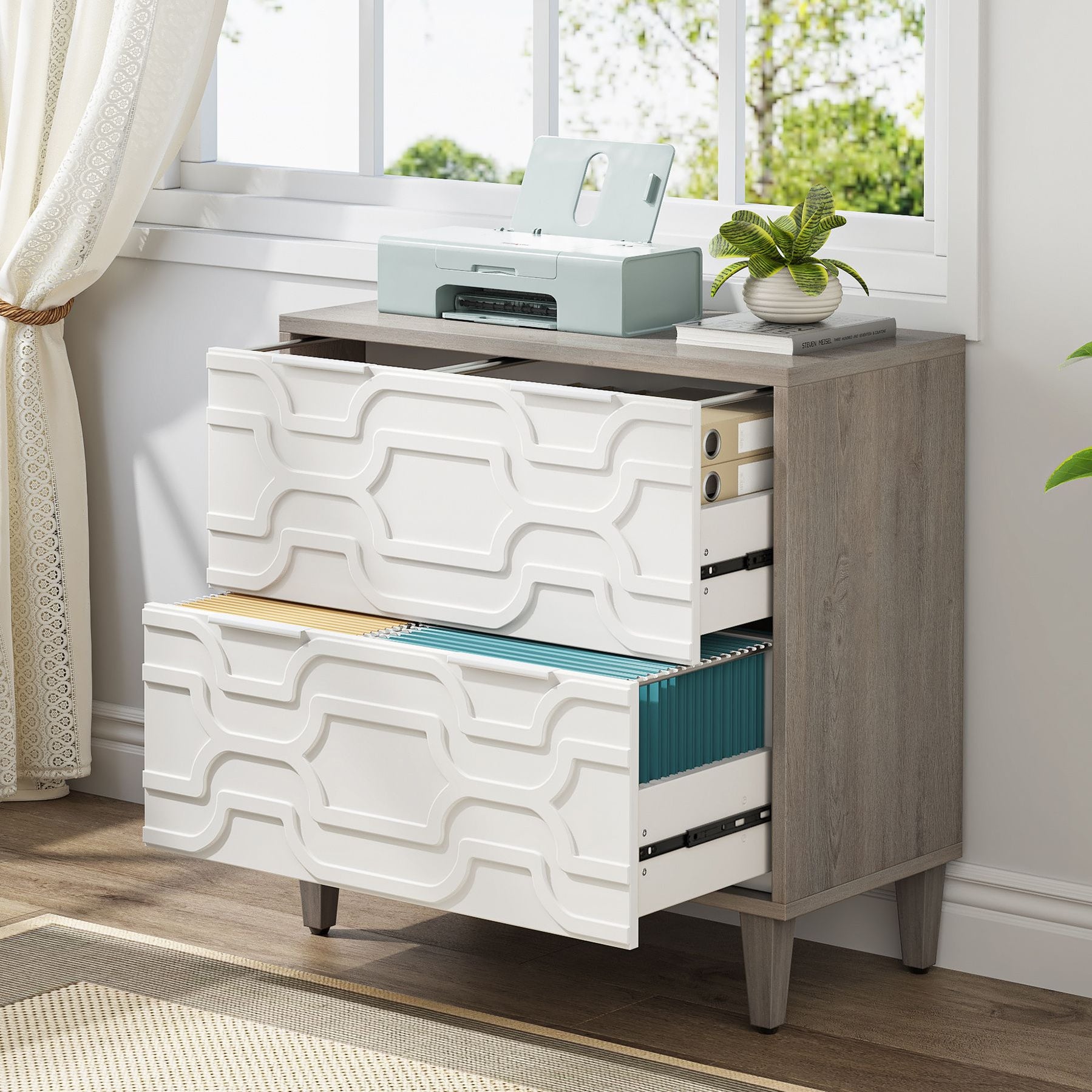 Tribesigns 2-Drawer File Storage Cabinet for A4/Letter/Legal Size