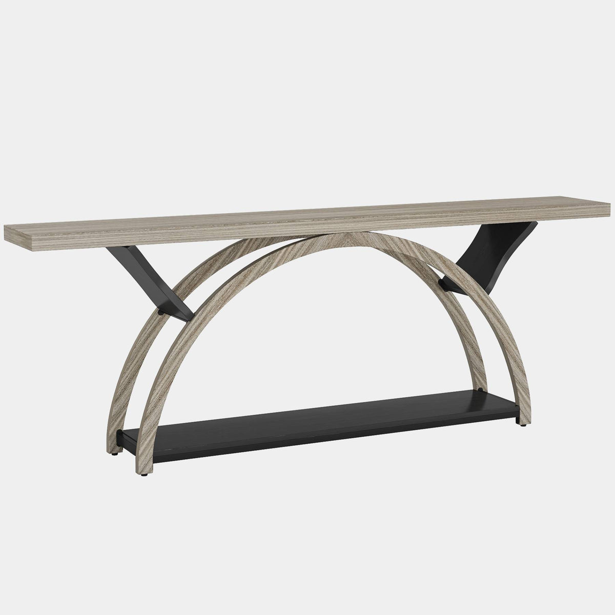 Tribesigns Console Table, 2-Tier Entryway Table with Half Moon Frame ...