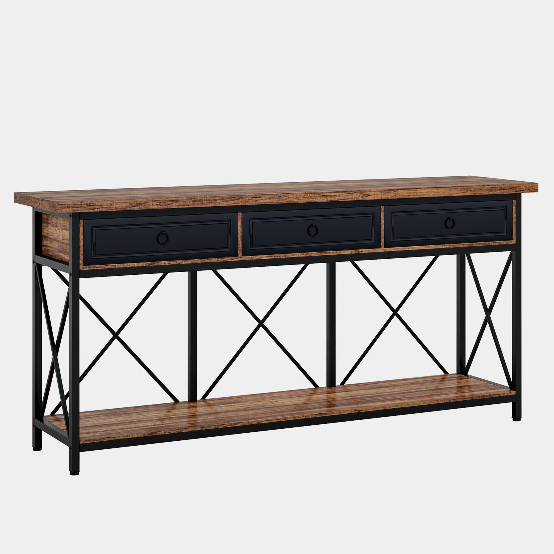 Tribesigns Console Table, 70.8" Sofa Table with 3 Drawers & Shelf