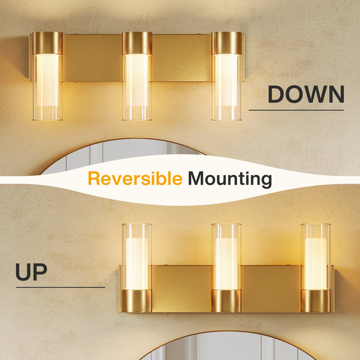 Tribesigns 3-Light Light Fixtures, Modern Bathroom Wall Lights-Tribesigns