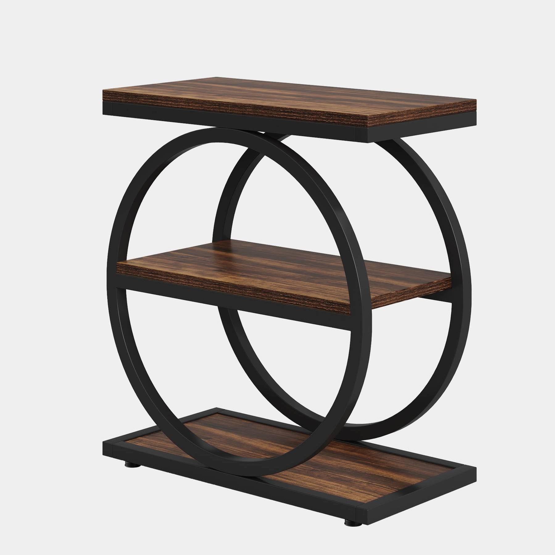 Tribesigns 3-Tier End Table Side Table with Round Metal Frame