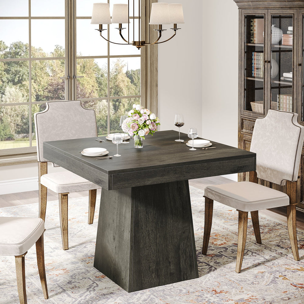 31.5" Square Dining Table, Small Farmhouse Kitchen Dinner Table for 4 ...