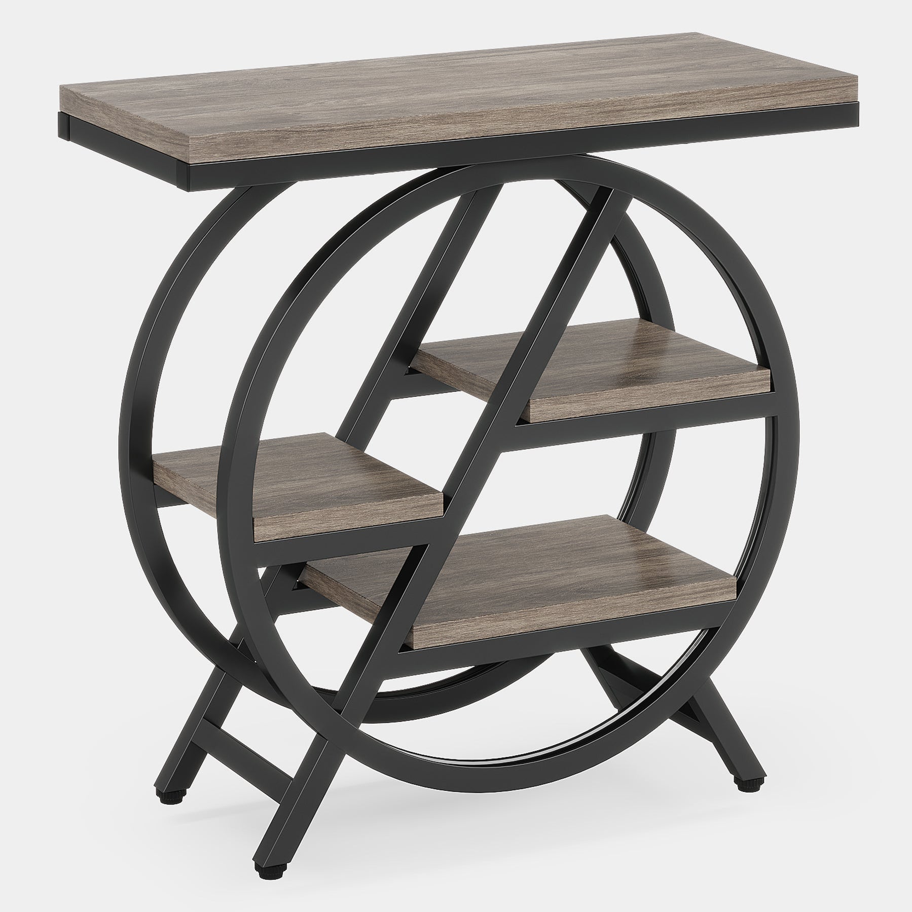 Tribesigns 4-Tier End Table, Small Side Table with Storage Shelves