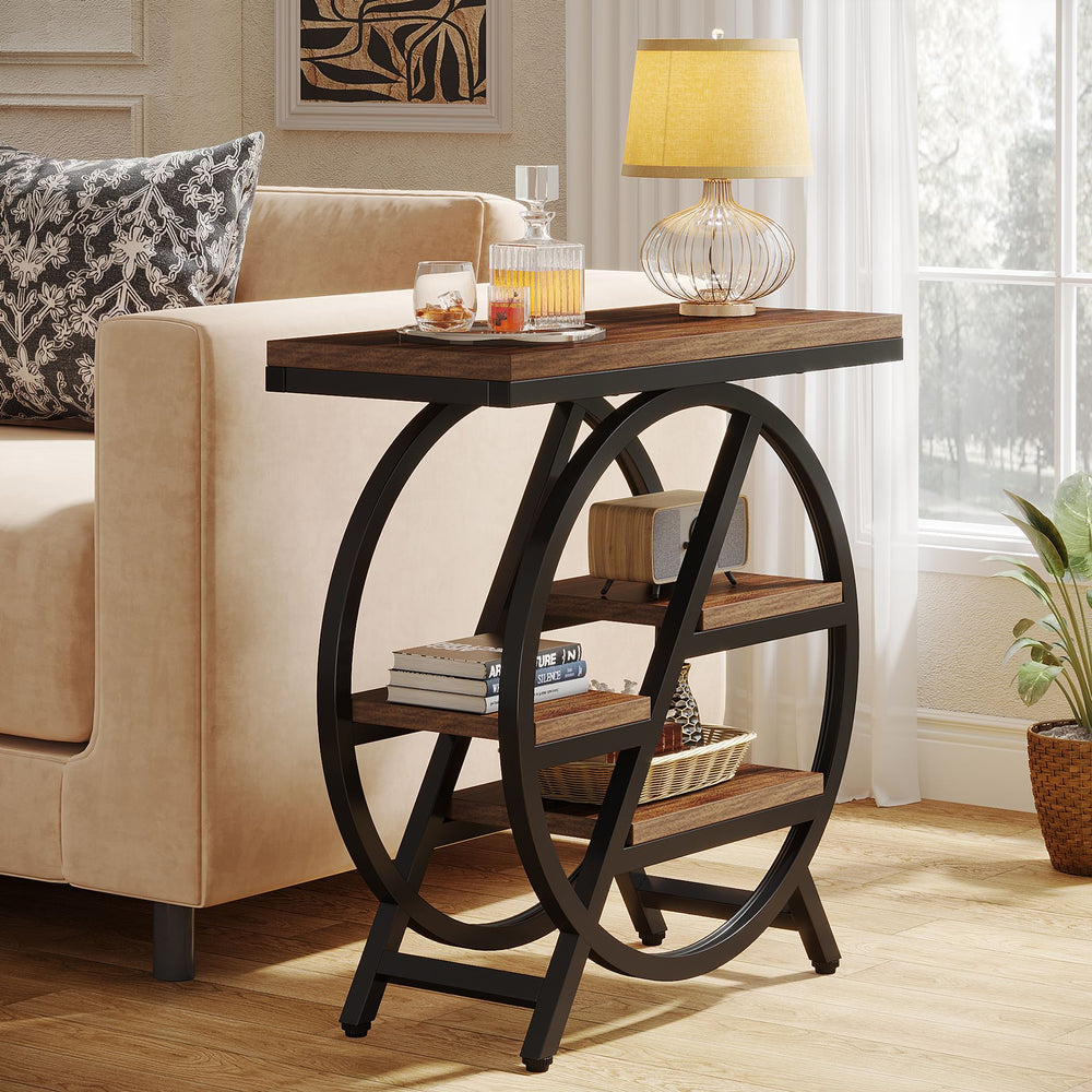 4-Tire Snack Table, Small Side Tables For Living Room-Tribesigns
