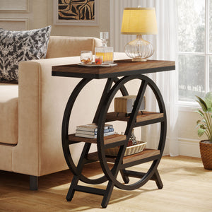 Tribesigns 4-Tier End Table, Small Side Table with Storage Shelves