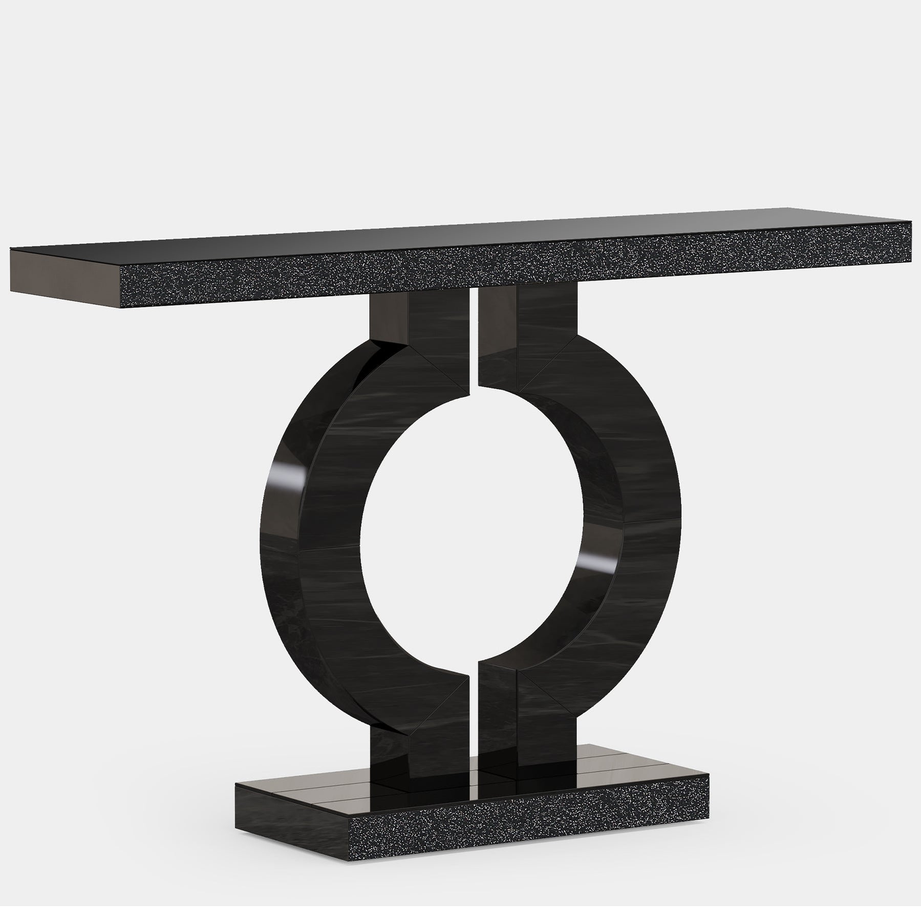 Tribesigns 43" Mirrored Console Table Sofa Table with O-Shaped Base