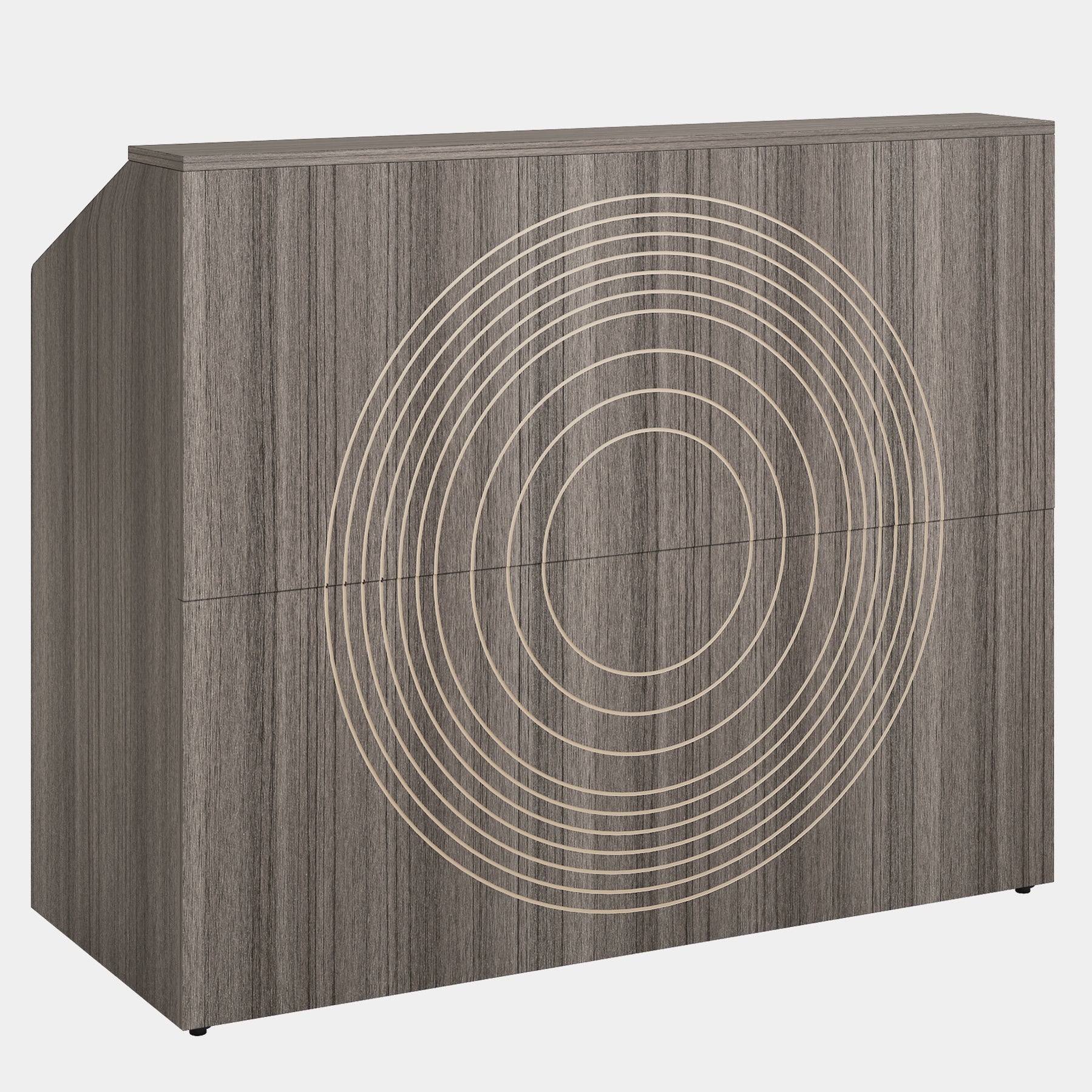 Tribesigns Reception Desk, 46.5" Front Desk Counter Table with Shelves