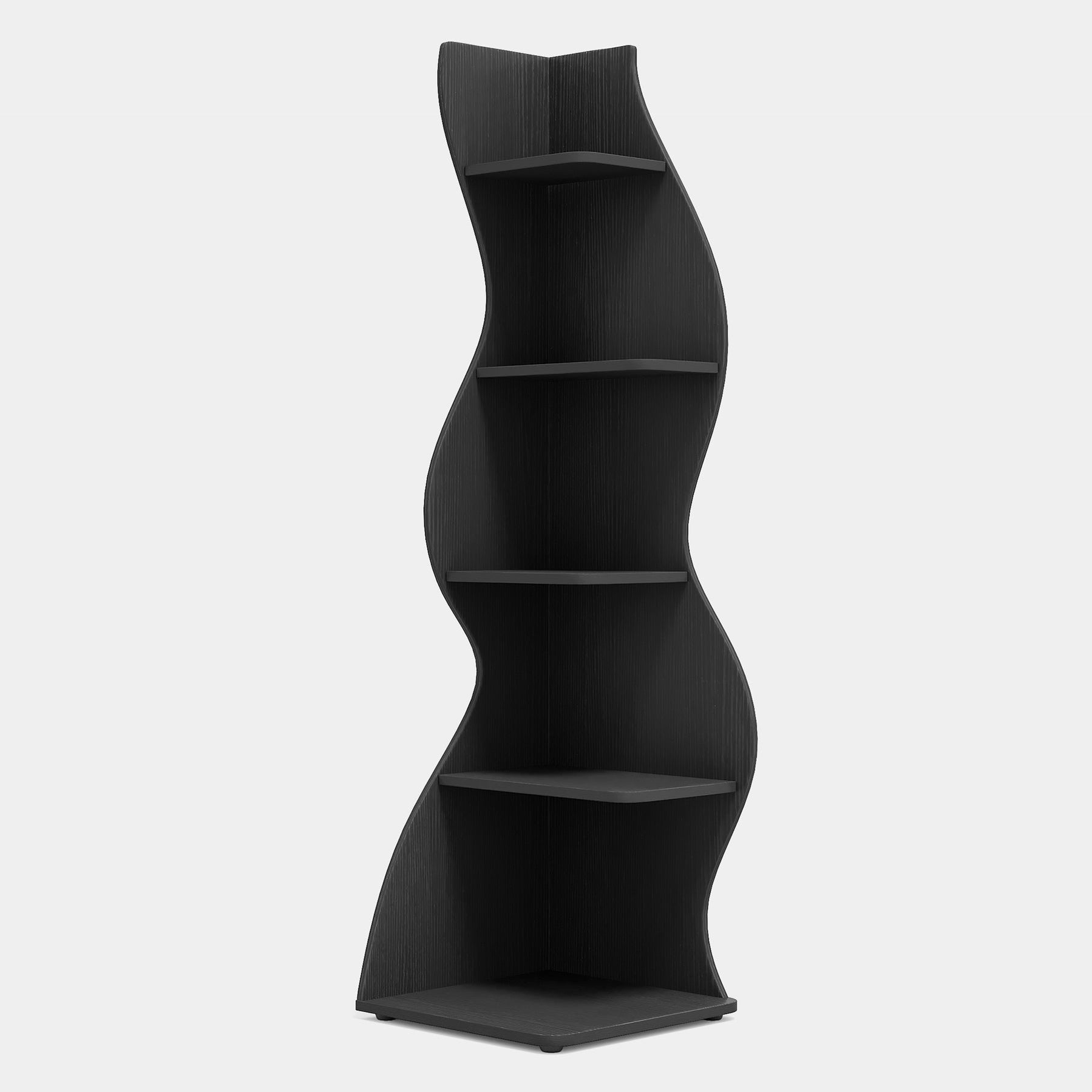 Tribesigns Corner Shelf, Modern 5-Tier Wall Corner Bookshelf Bookcase