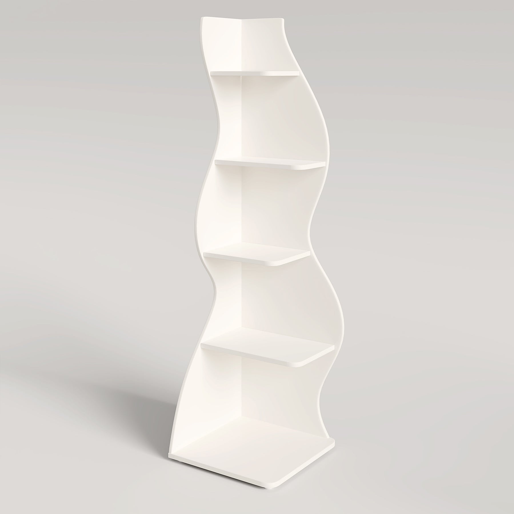 Tribesigns Corner Shelf, Modern 5-Tier Wall Corner Bookshelf Bookcase