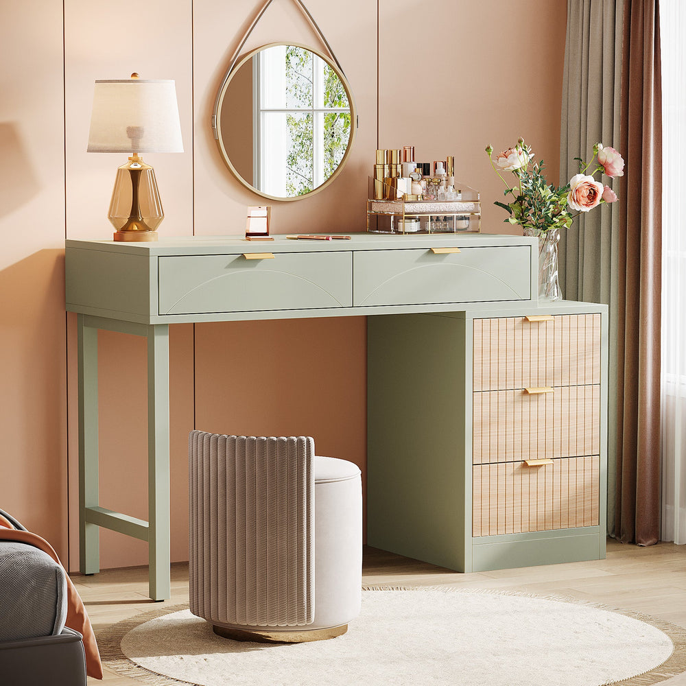 Tribesigns 55" Makeup Vanity Table, Rustic Dressing Table Makeup Table ...
