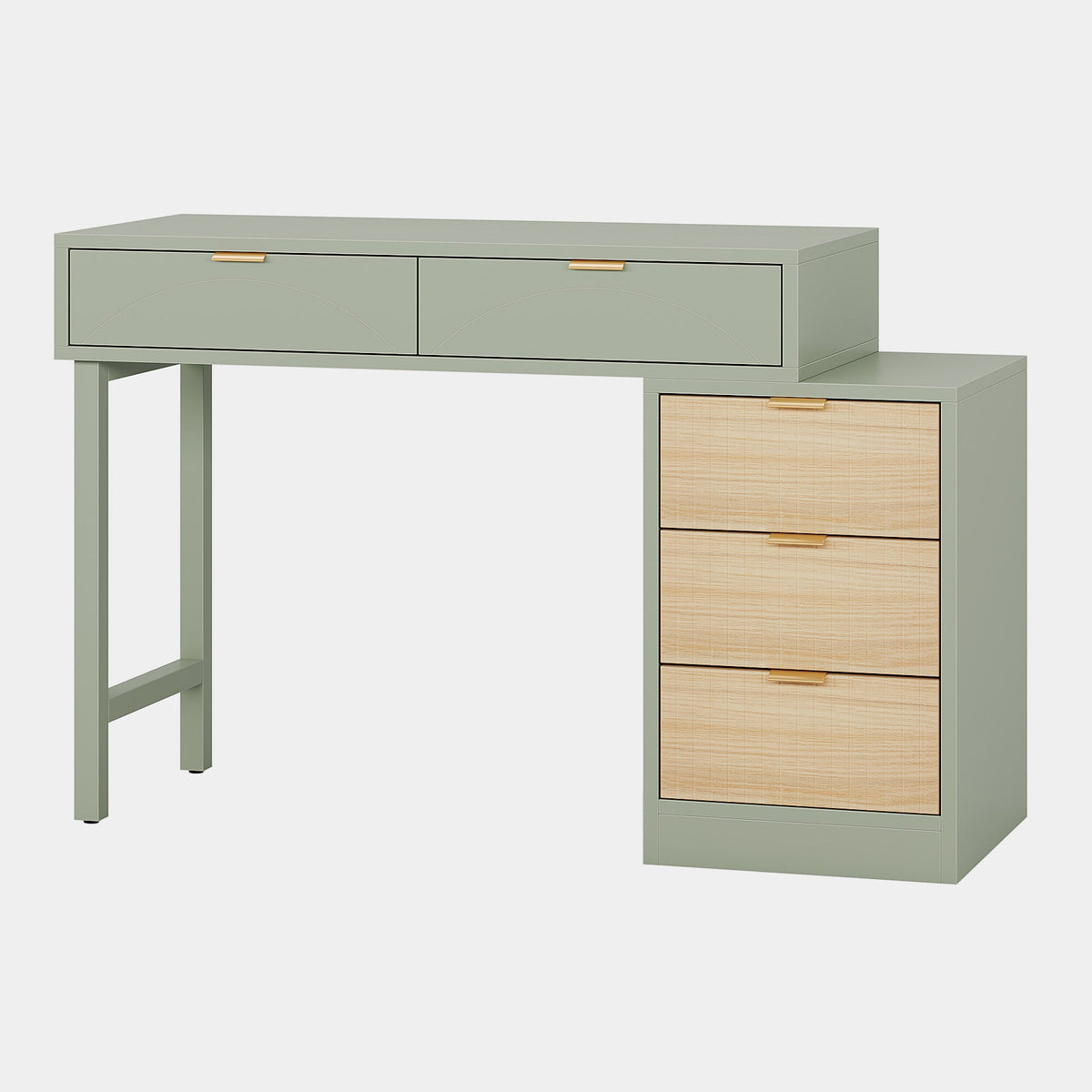 Tribesigns 55" Makeup Vanity Table, Rustic Dressing Table Makeup Table ...