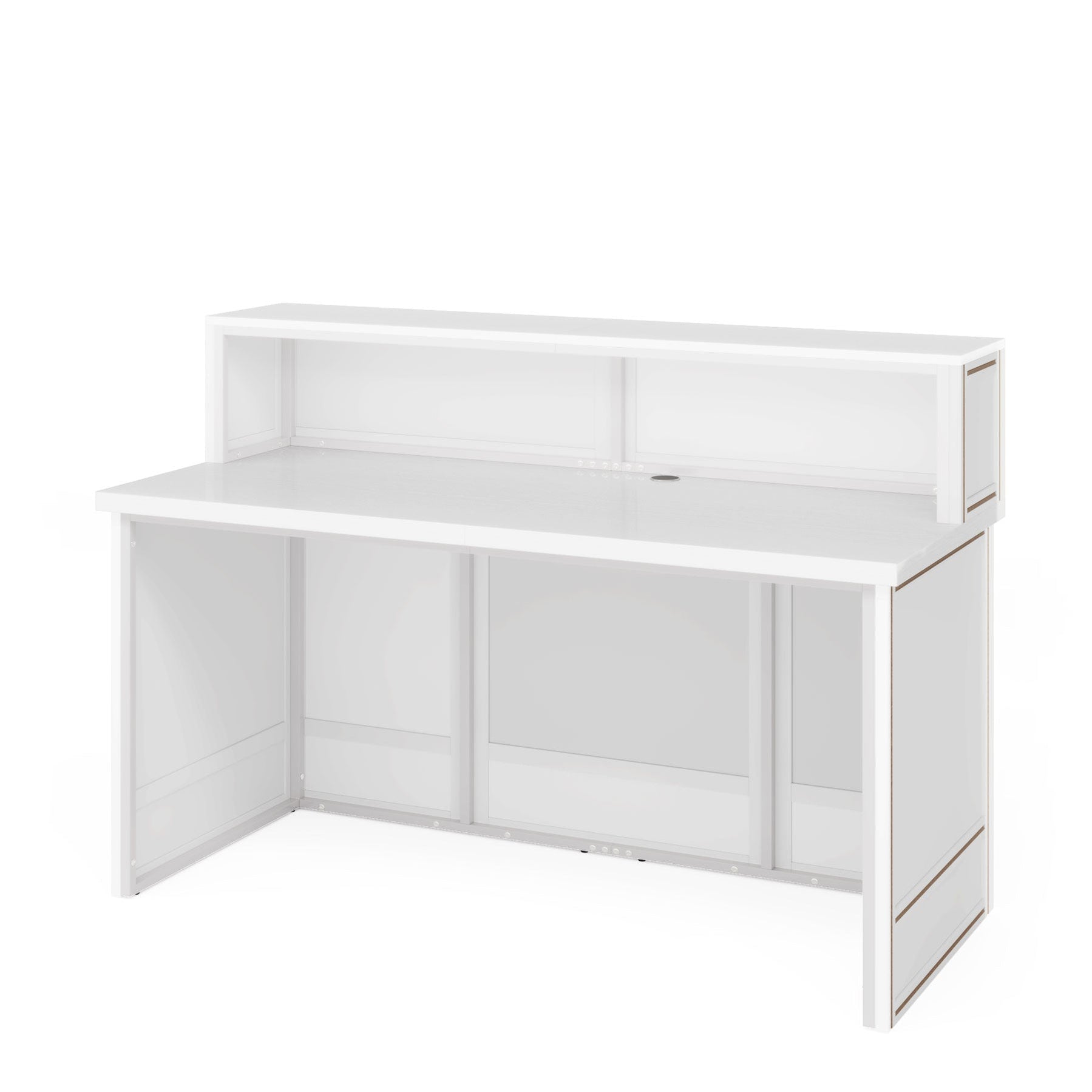 Tribesigns 57" Reception Desk Front Desk with Counter & Metal Frame