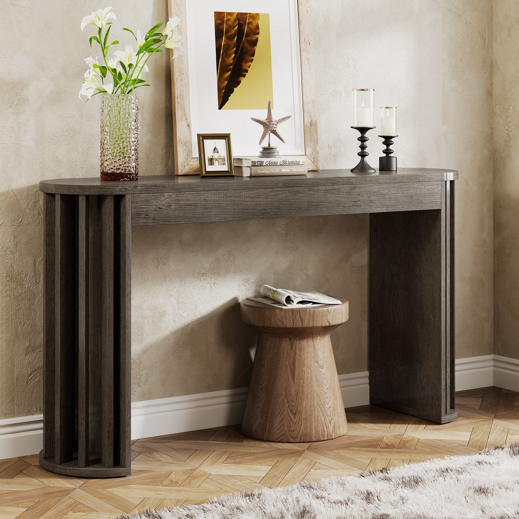 Tribesigns 59" Sofa Table, Modern Accent Table Console Tables