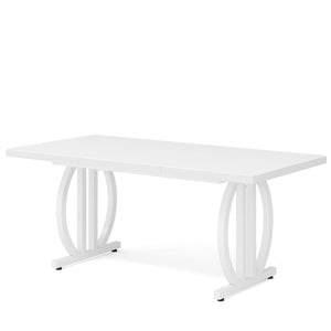 Tribesigns 63" Modern Executive Desk with Metal Geometric Base