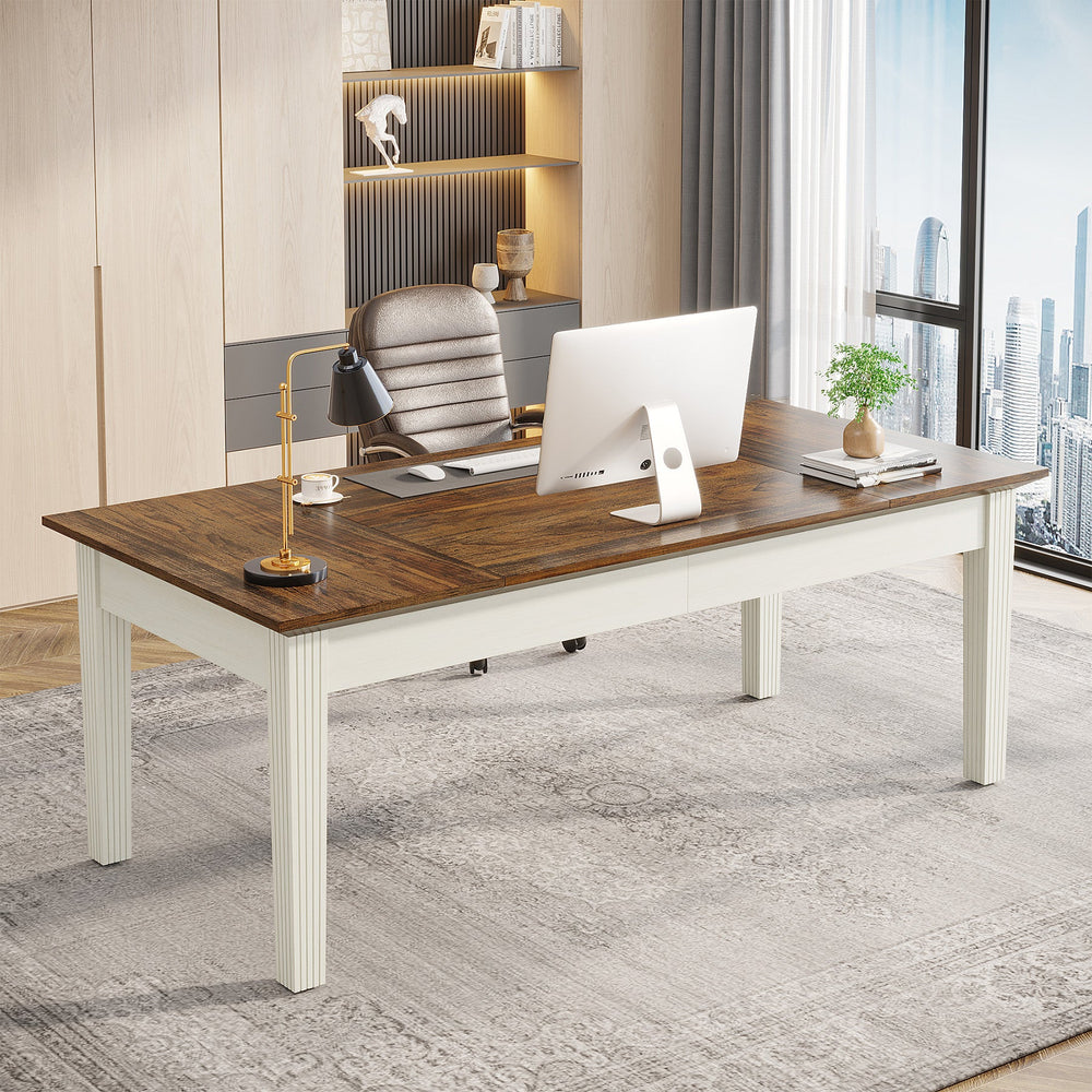 Tribesigns 62" Executive Desk, Computer Desk Office Writing Table ...