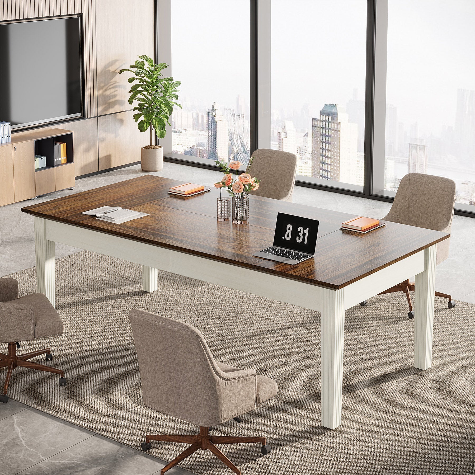 Tribesigns 62" Executive Desk, Computer Desk Office Writing Table