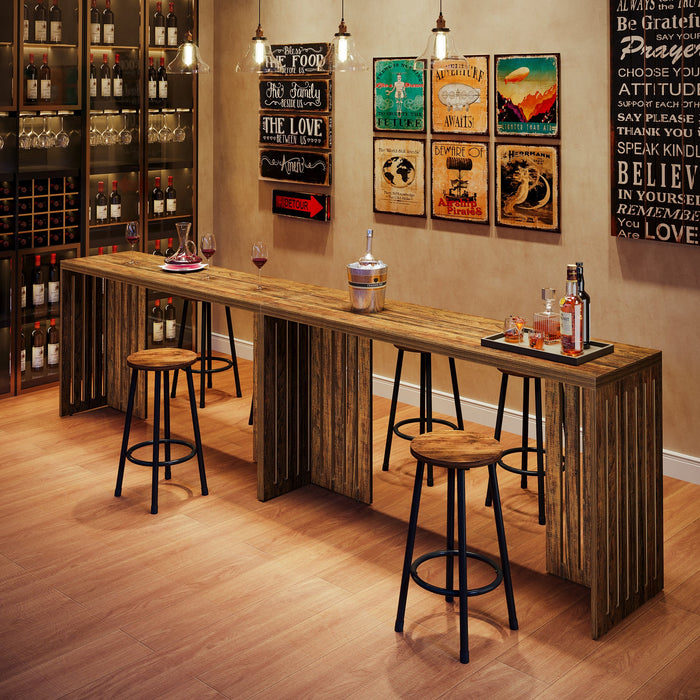 63" Bar Table, Rectangle High Top Dining Table-Tribesigns