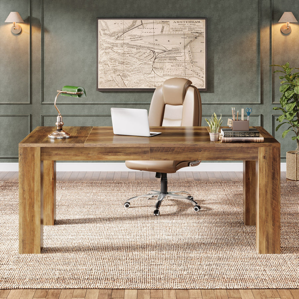 Tribesigns 63" Computer Desk, Executive Desk Office Writing Table ...