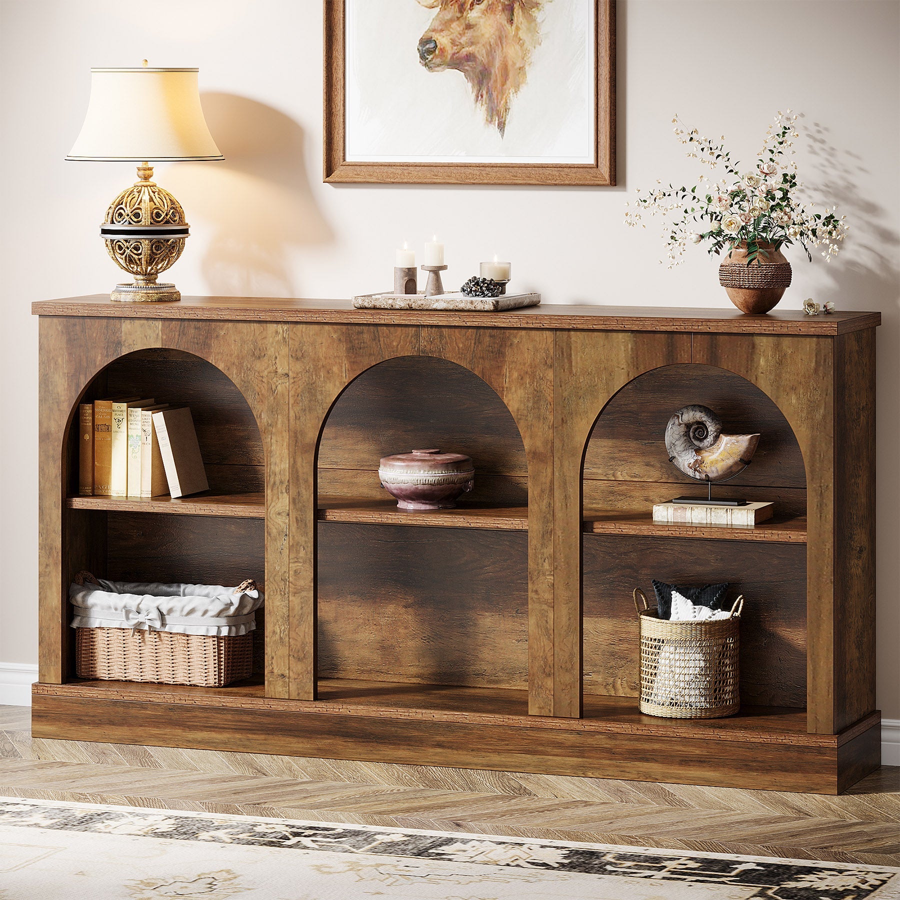 Large entryway table with storage store