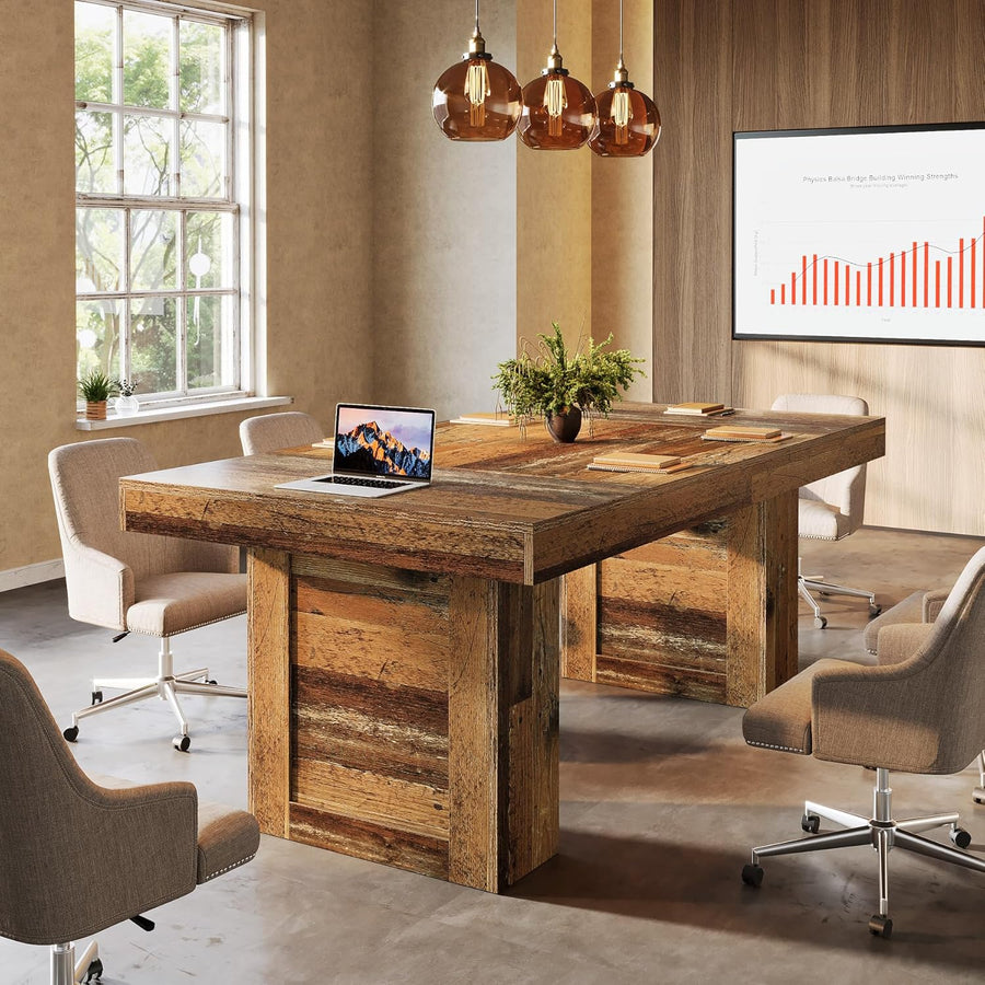 63" Executive Desk, Large Office Computer Desk with Heavy Duty Legs ...