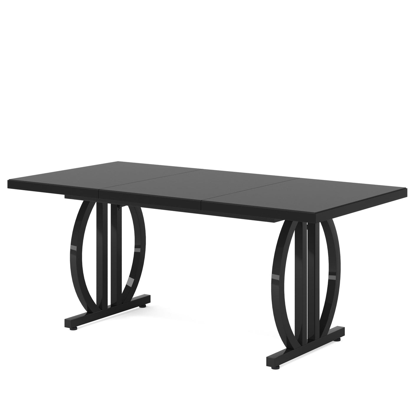 Tribesigns 63" Modern Executive Desk with Metal Geometric Base