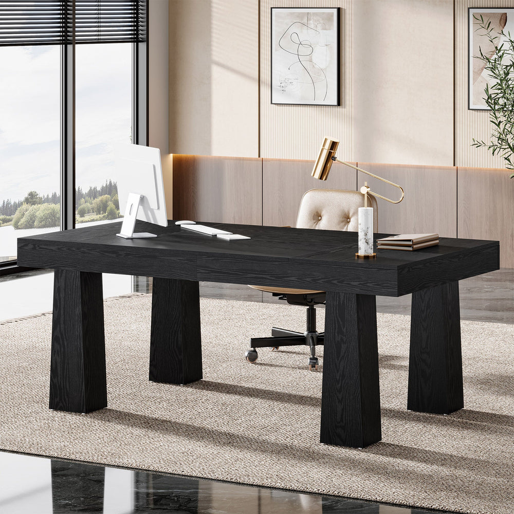 Tribesigns 63" Executive Desk, Modern Home Office Desk Computer Desk ...
