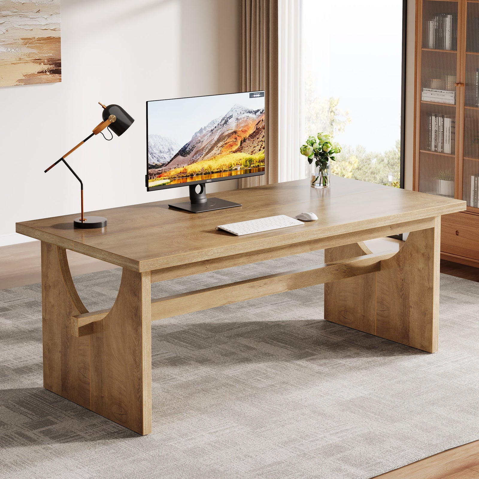 Tribesigns 63" Executive Desk, Office Computer Desk Conference Table ...