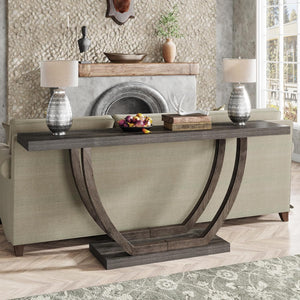 Tribesigns Console Table, 63 Inch 2-Tier Farmhouse Entryway Sofa Table