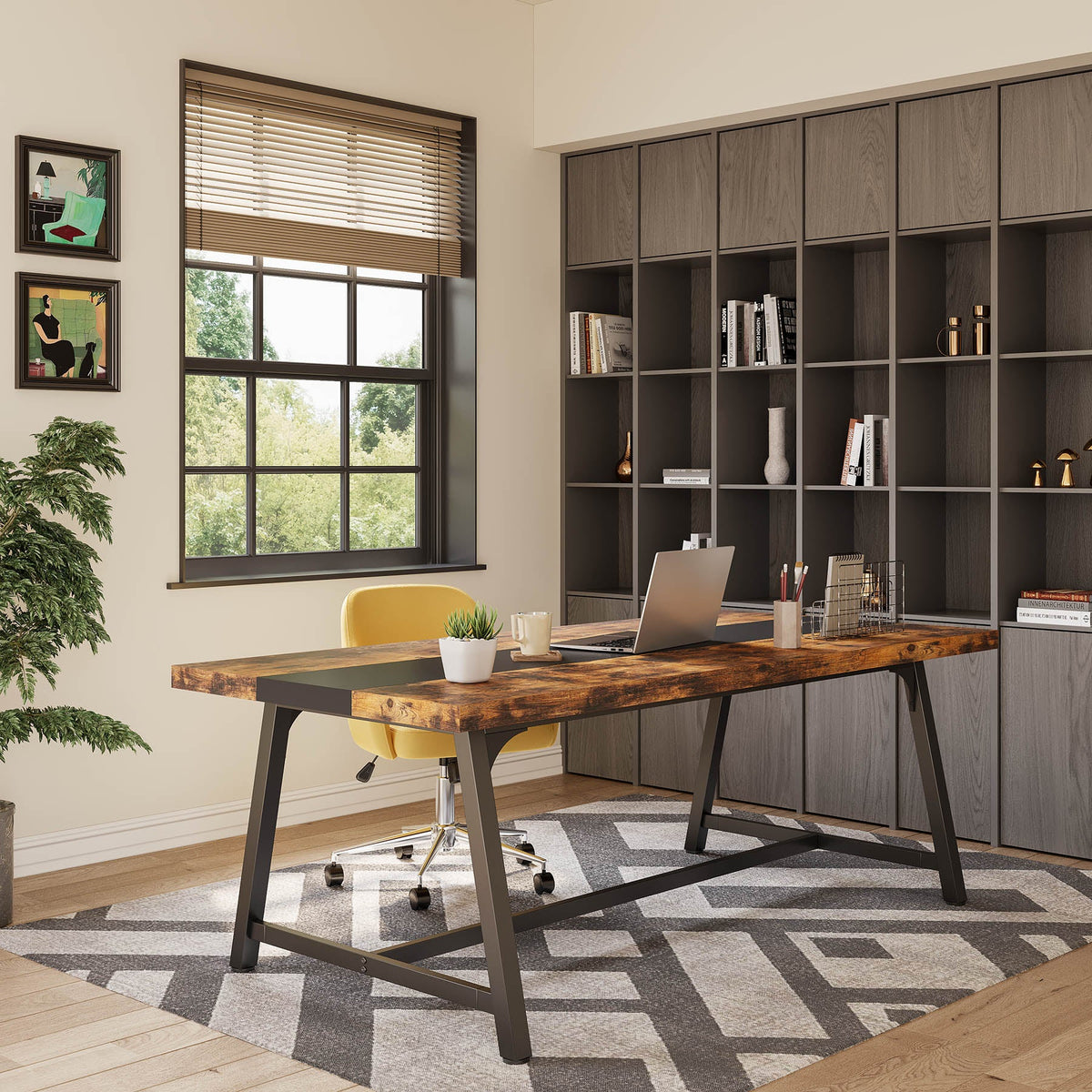 Tribesigns 6FT Conference Table, 70.8" Executive Desk Meeting Table ...