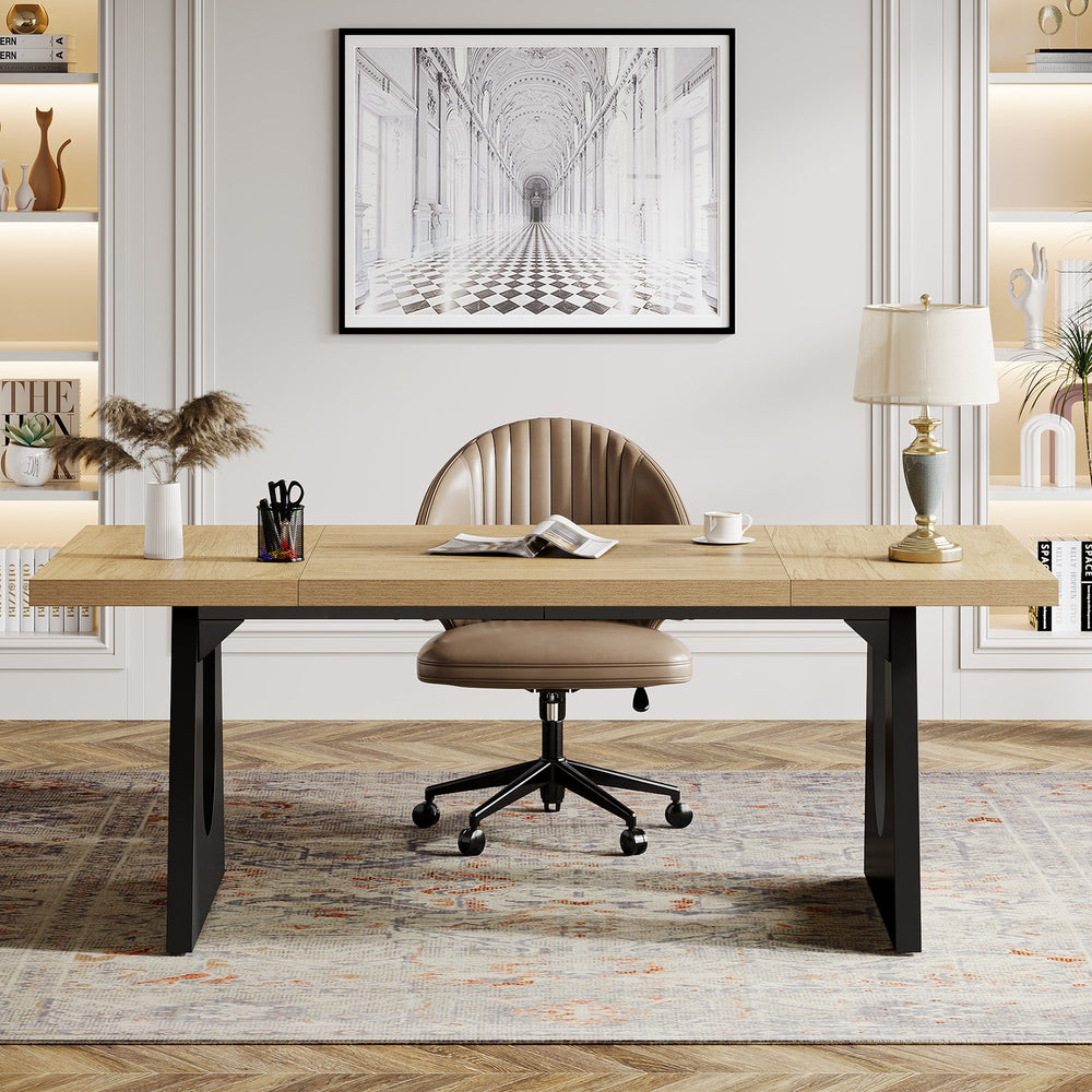 Tribesigns 70" Executive Desk, Modern Computer Office Desk Workstation ...
