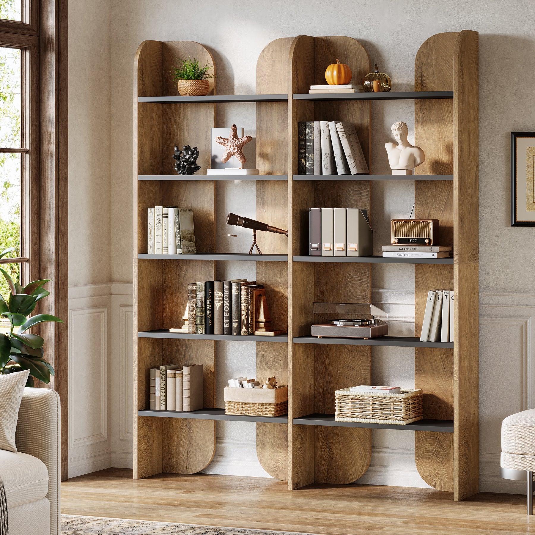 Tribesigns 70.8" Bookshelf, 5-Tier Bookcase with Open Display Shelves ...