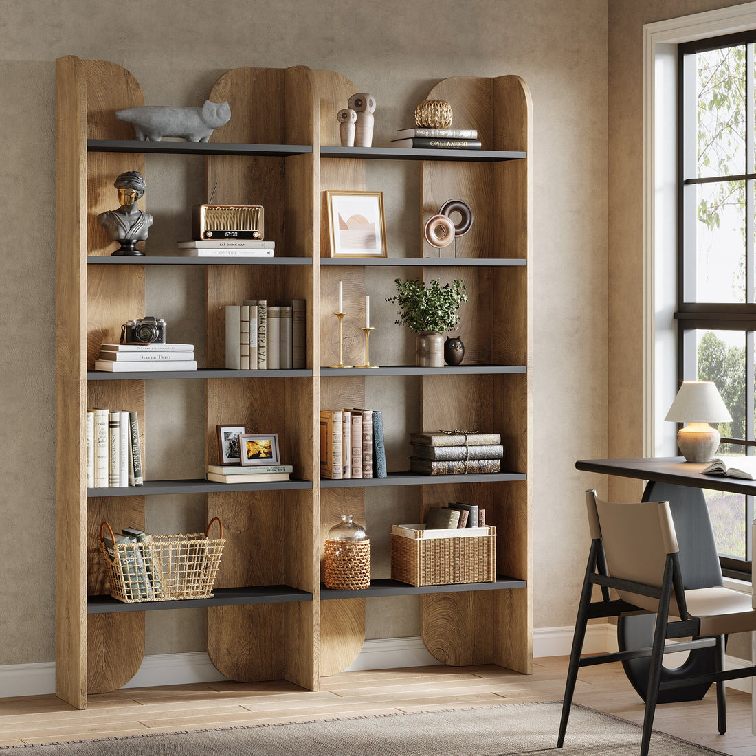 Tribesigns 70.8" Bookshelf, 5-Tier Bookcase with Open Display Shelves ...