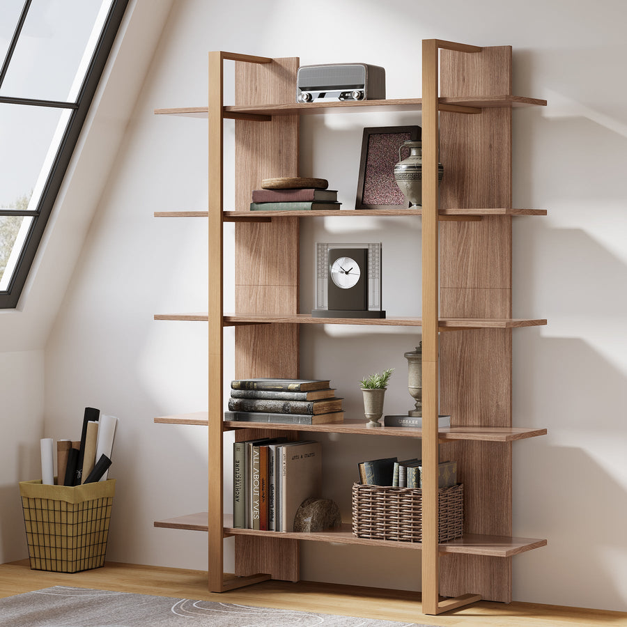 Tribesigns 70.8" Bookshelf, 5-Tier Etagere Bookcase Display Shelf ...