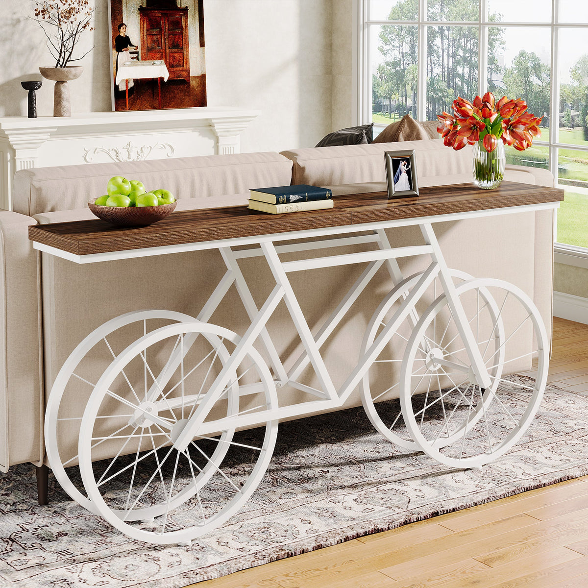 Narrow Console Table | Slim & Skinny Entryway Tables-Tribesigns