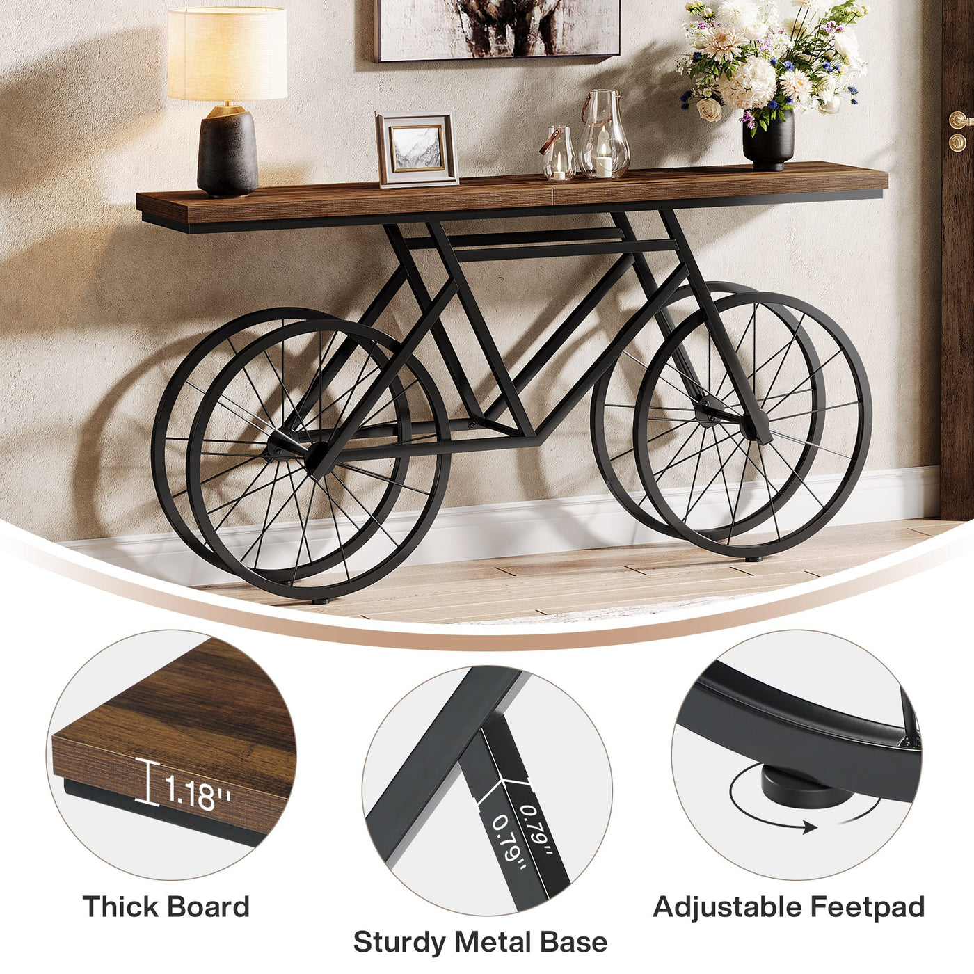 Tribesigns 70.9" Bike Console Table, Extra Long Bicycle Tables-Tribesigns
