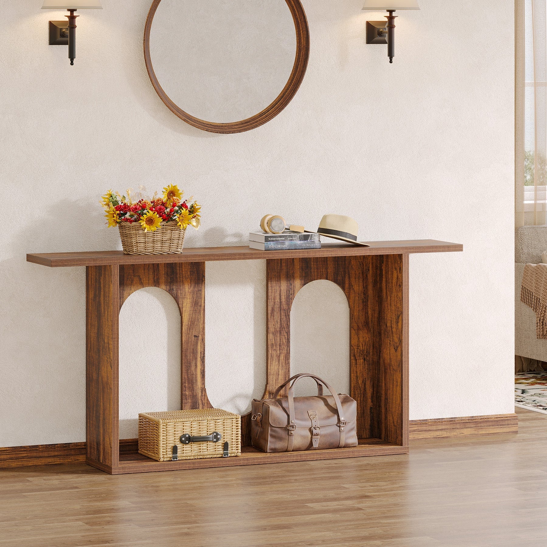 Tribesigns 70.9" Console Table, Farmhouse Long Entryway Sofa Table