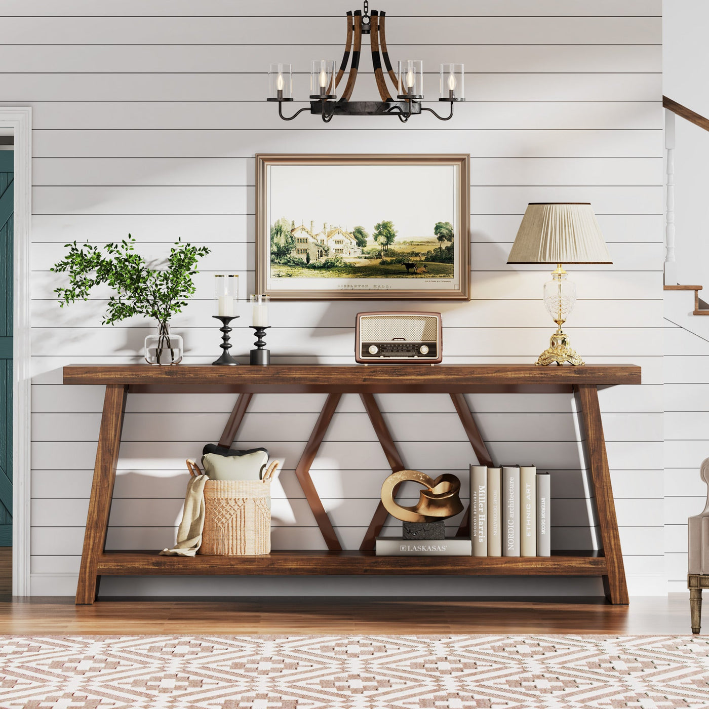 tribesigns 70.86-Inch Console Sofa Table with Storage for Entryway ...