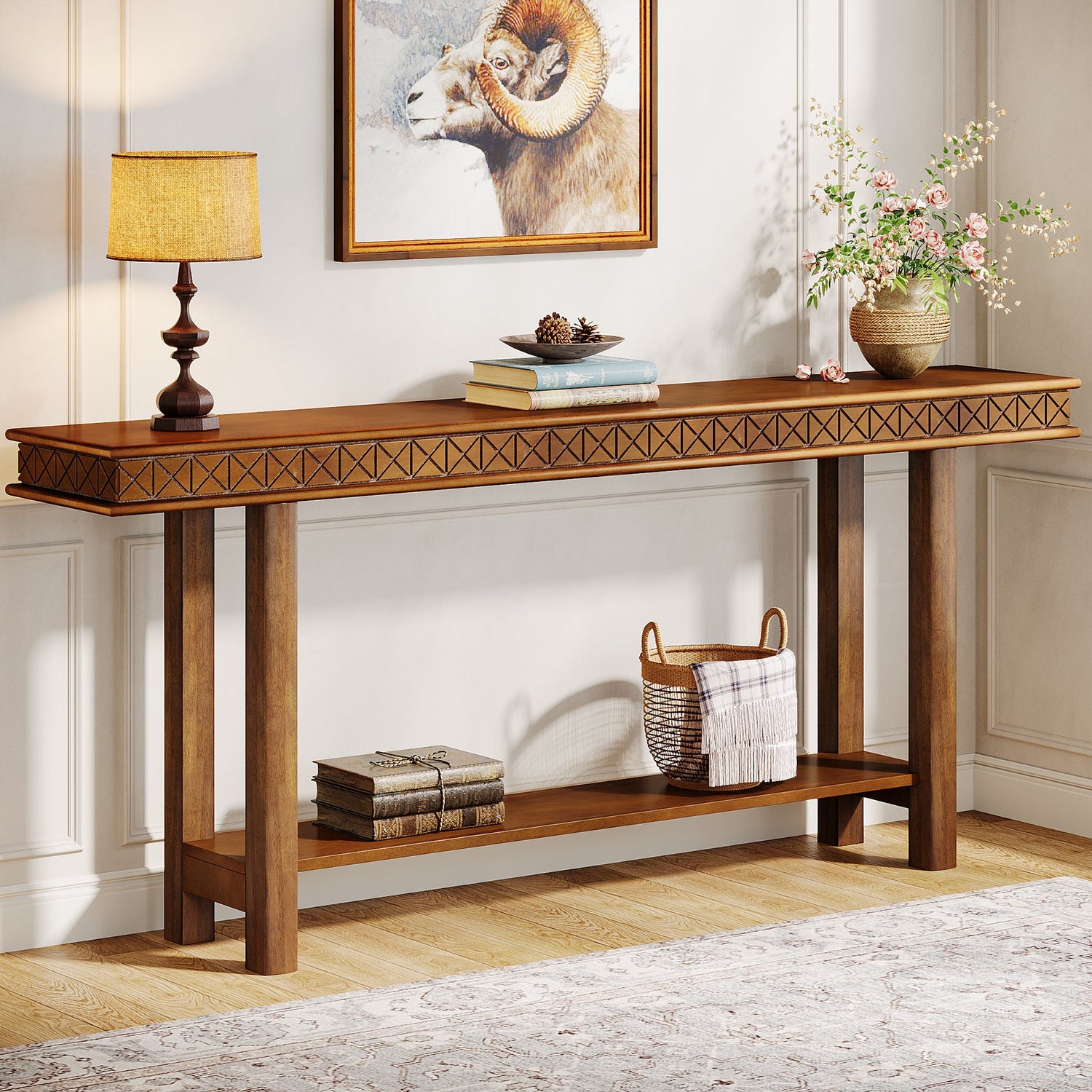 Tribesigns 70.9" Console Table, Wood Sofa Table Extra Long Entryway ...