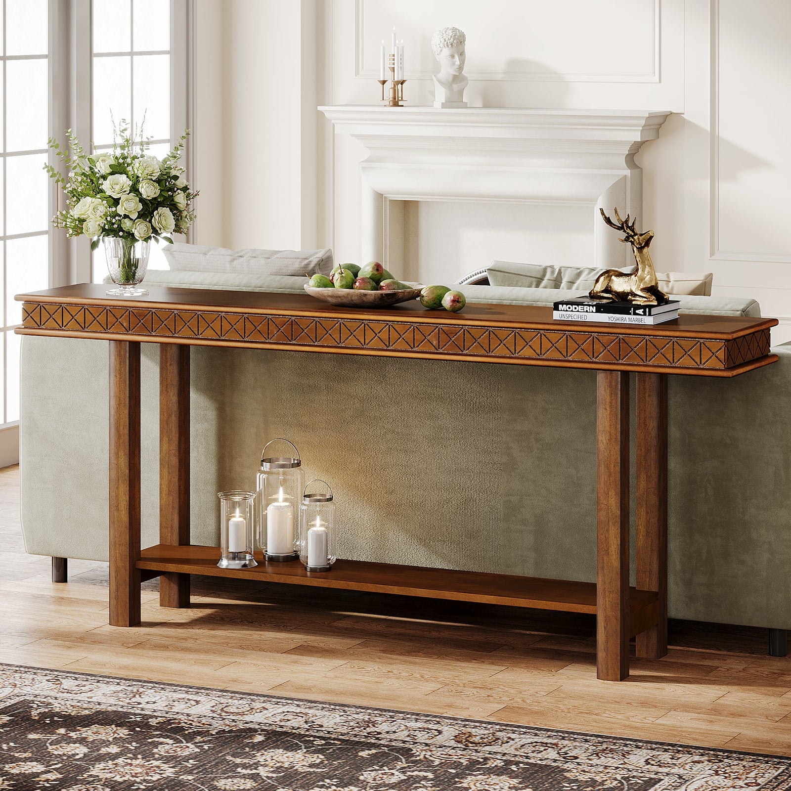 Tribesigns 70.9" Console Table, Wood Sofa Table Extra Long Entryway ...