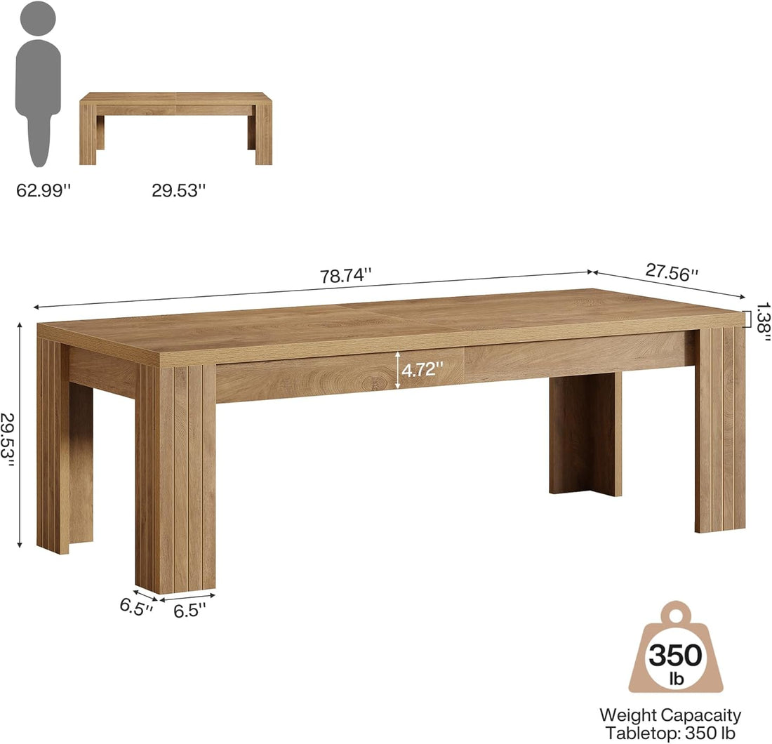 78.7" Computer Desk, 2 Person Desk Executive Desk Long Workstation ...