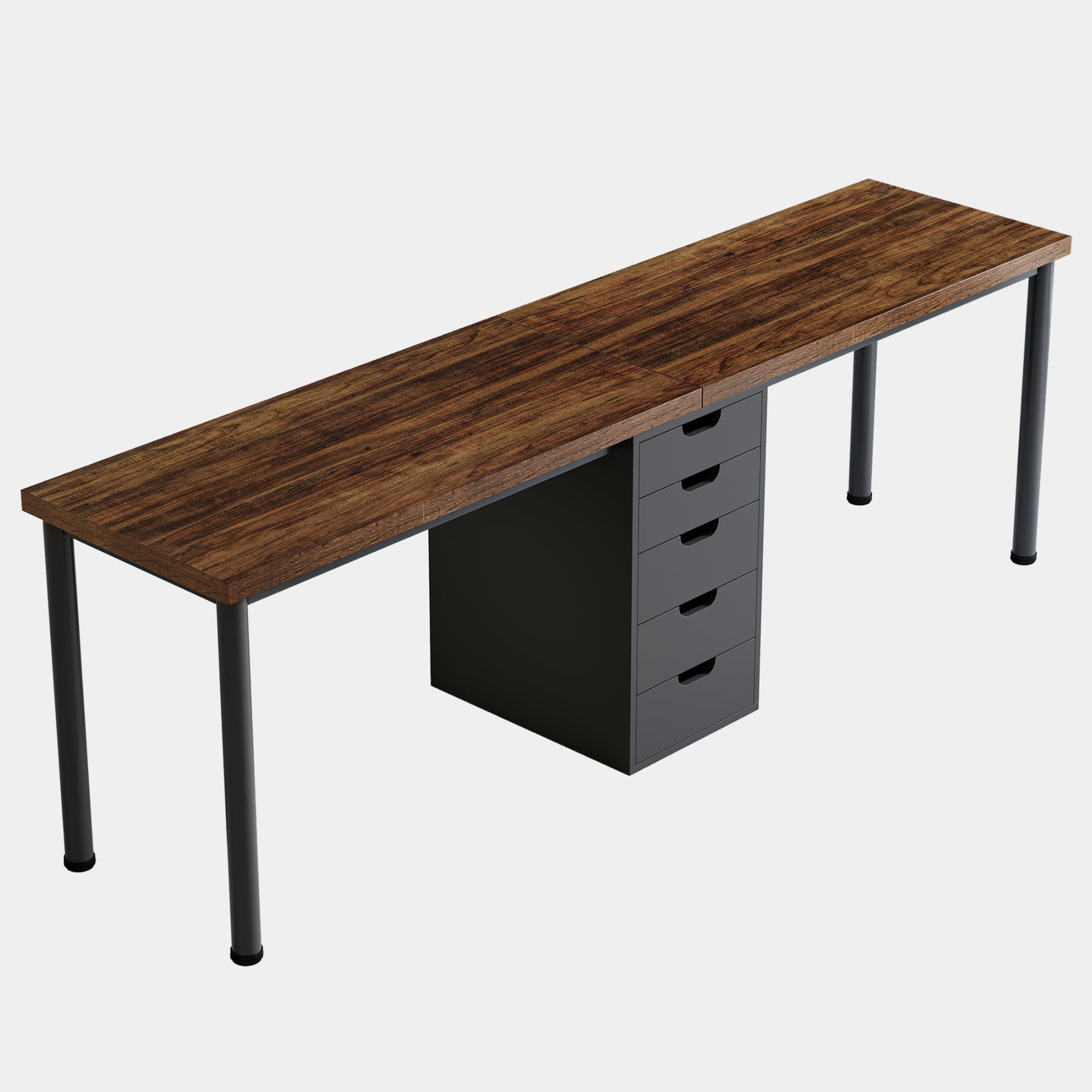 Tribesigns 78.7" Two Person Desk, Long Computer Desk with 5 Drawers