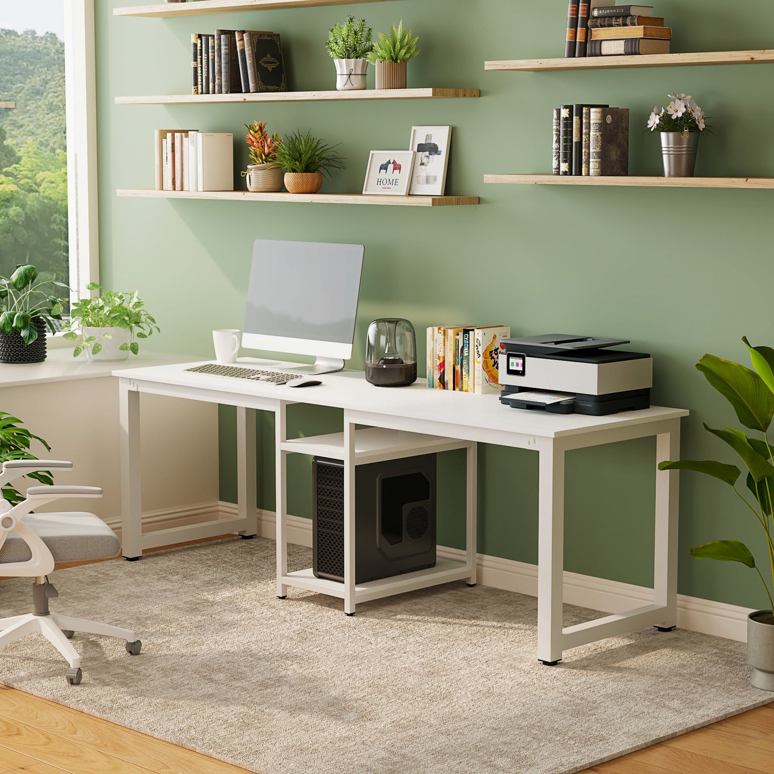 2 Person Desk | Double Desk Home Office - Tribesigns