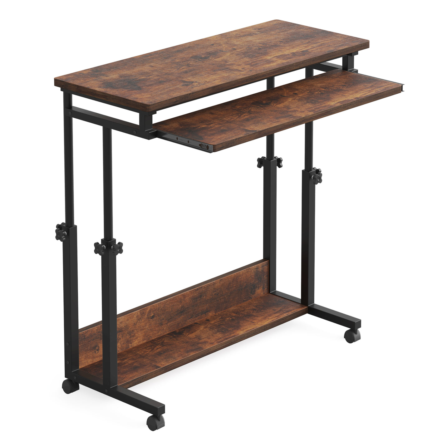 Tribesigns Height Adjustable Desk Rolling Standing Portable Laptop Table