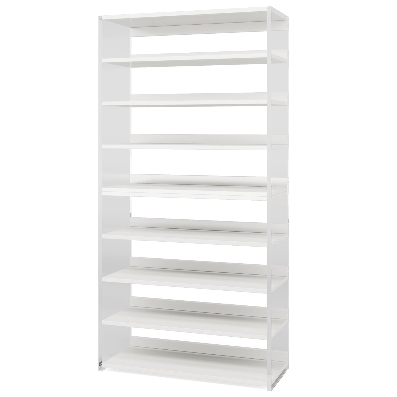 Tribesigns 8-Tier Bookshelf, Acrylic Bookcase Storage Display Shelf ...