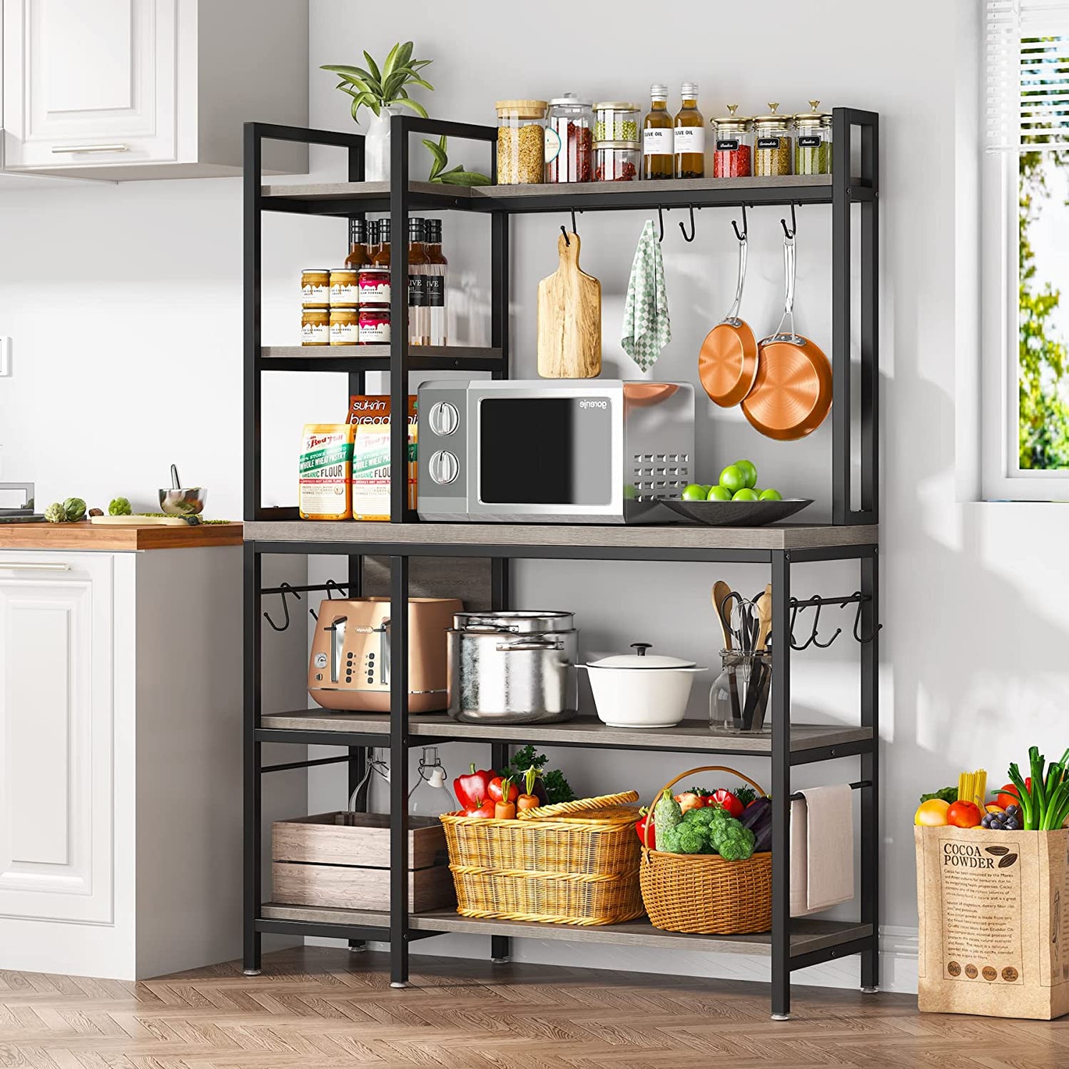 Tribesigns Kitchen Baker's Rack, 5-Tier Utility Spice Storage Shelf