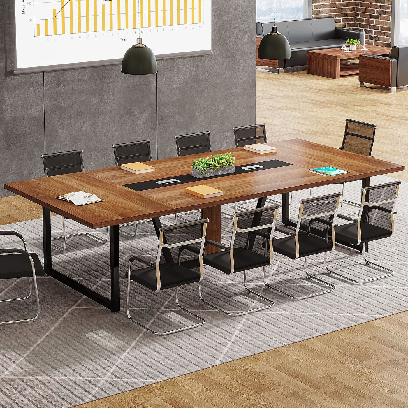 Tribesigns 8FT Conference Table, 94.49" Meeting Table for 10 People ...