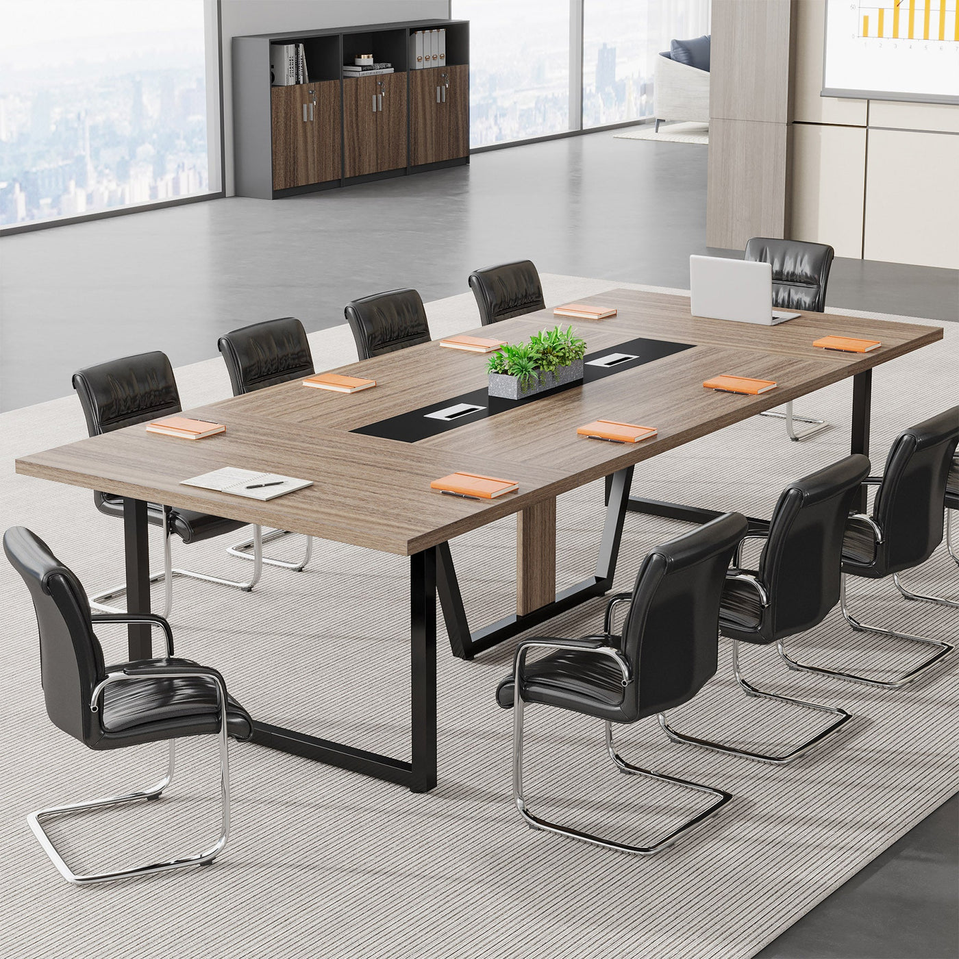 Tribesigns 8FT Conference Table, 94.49" Meeting Table for 10 People ...