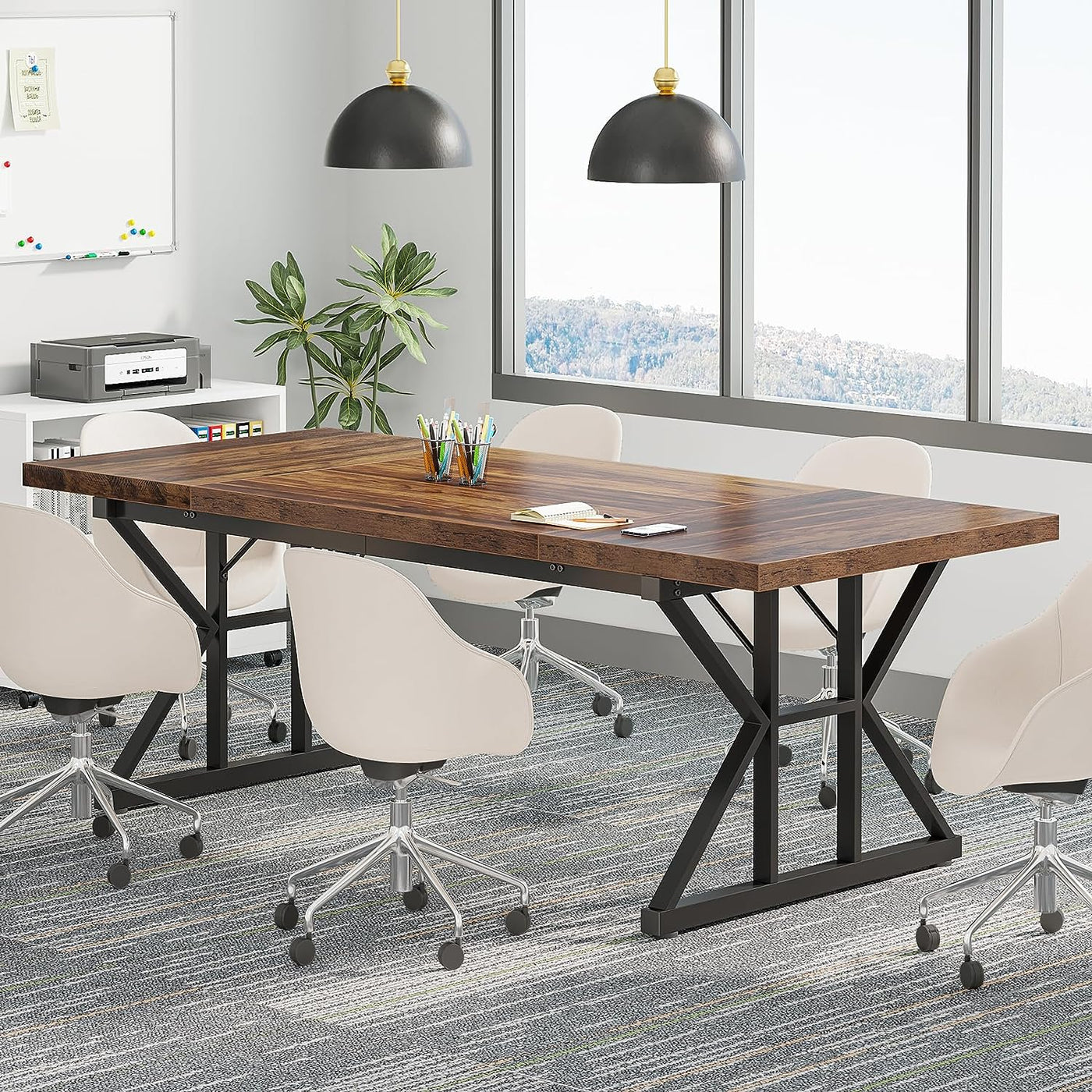 Tribesigns 6FT Conference Table Rectangle Meeting Table Executive Desk
